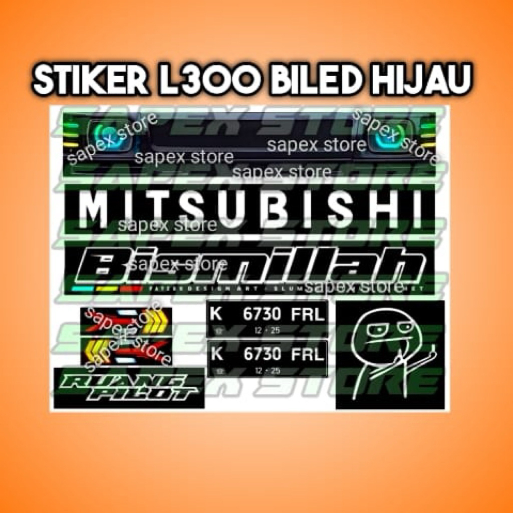 Jual STIKER MINIATUR L300 BILED HIJAU | Shopee Indonesia