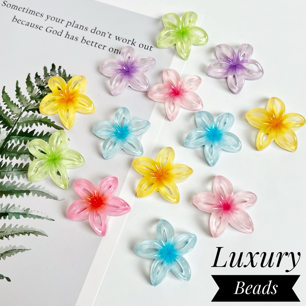 Jual Resin Clay Bunga Kamboja Pita Bening Premium (10pcs) | Shopee ...