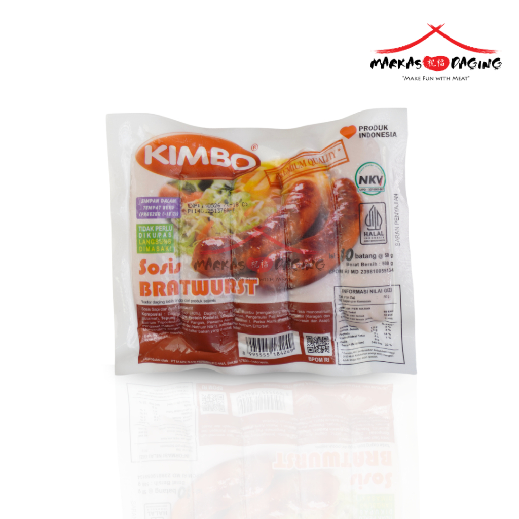 Jual KIMBO SOSIS BRATWURST 500 GR ISI 10 - Markasdaging | Shopee Indonesia