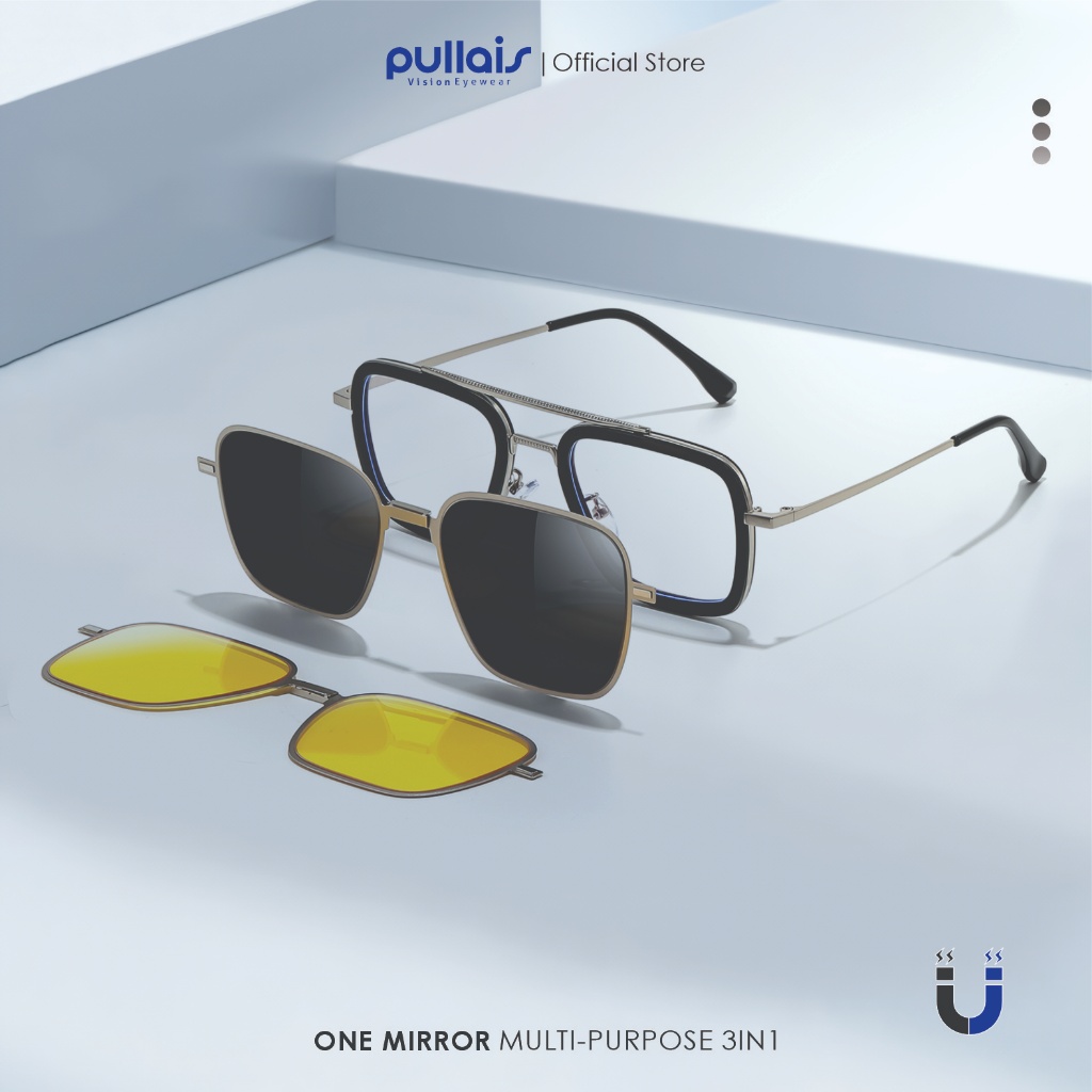 Jual Pullais Eyewear Kacamata Clip On 3in1 Bisa Minus Bentuk Aviator ...