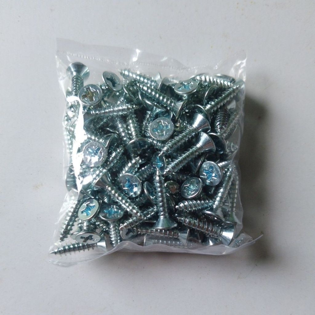 Jual 100 pcs Sekrup Baut Cacing 6 X 5/8 JF ( F + AB ) | Shopee Indonesia