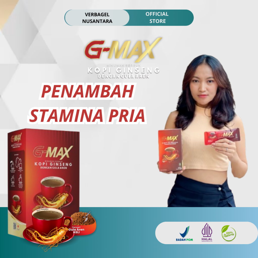 Jual Kopi Gmax Minuman Stamina Pria Kuat Tahan Lama Original Extra Gingseng dan Gula Aren HALAL ...