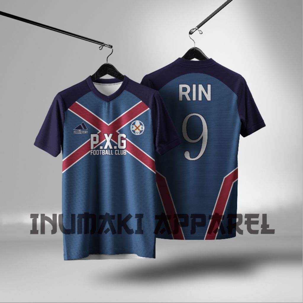 Jual Jersey Cosplay Anime Blue Lock - P.X.G ( PARIS X GEN ) Itoshi Rin ...