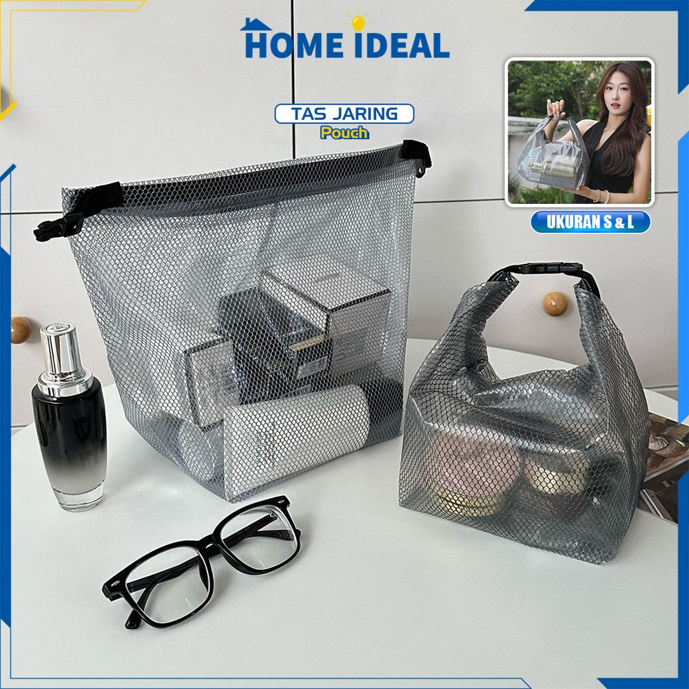 Jual Tas Anti Air Serbaguna Storage Bag Jaring Pouch Kosmetik / Tas Kantong Transparan ...
