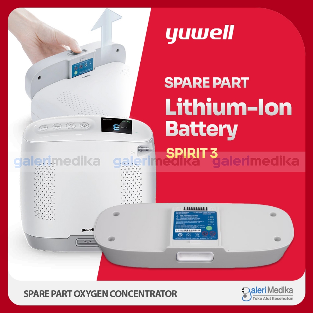 Jual Sparepart Baterai Portable Oxygen Concentrator Yuwell Spirit 3 ...