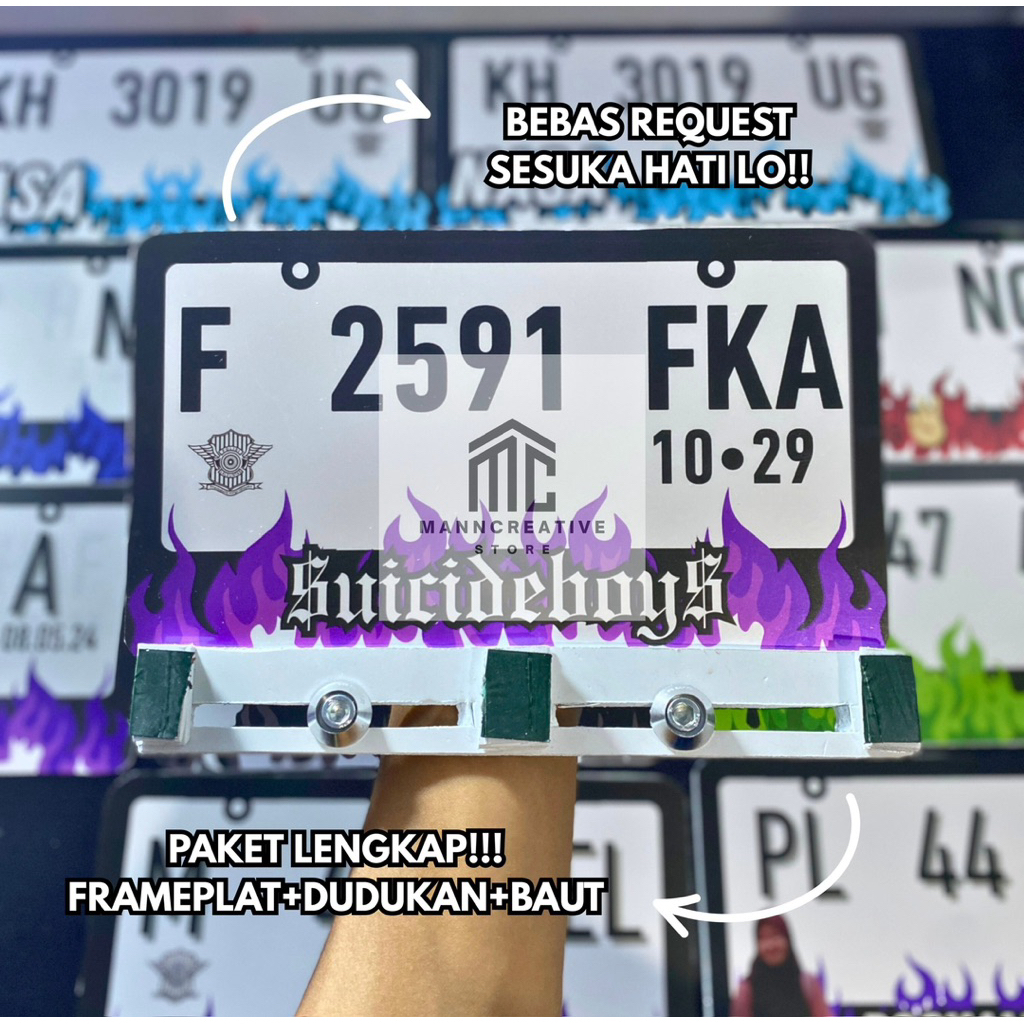 Jual FRAME PLAT NOMOR CUSTOM BY MANNSKUY - UDAH TERMASUK (FRAME+PLAT ...