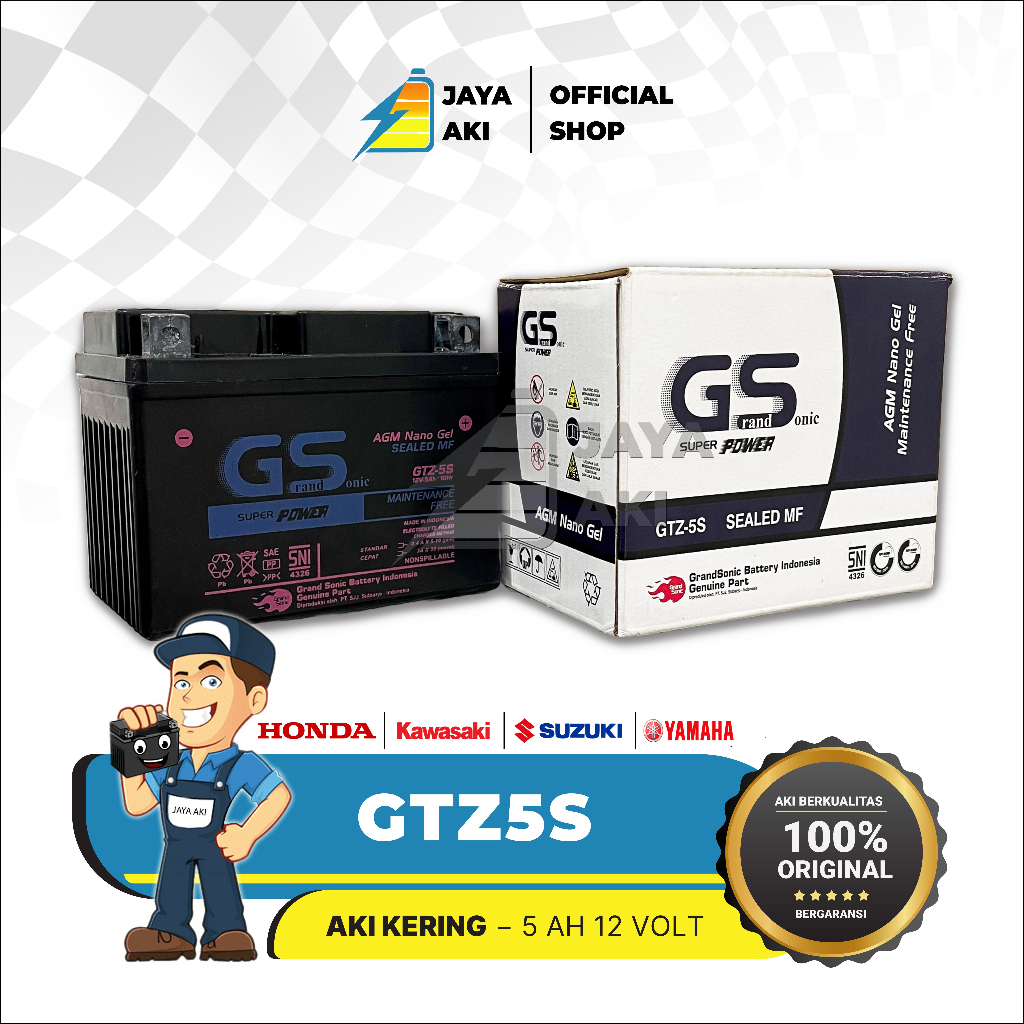 Jual Aki Motor Beat Karbu Beat FI GTZ5S MF Aki Kering | Shopee Indonesia