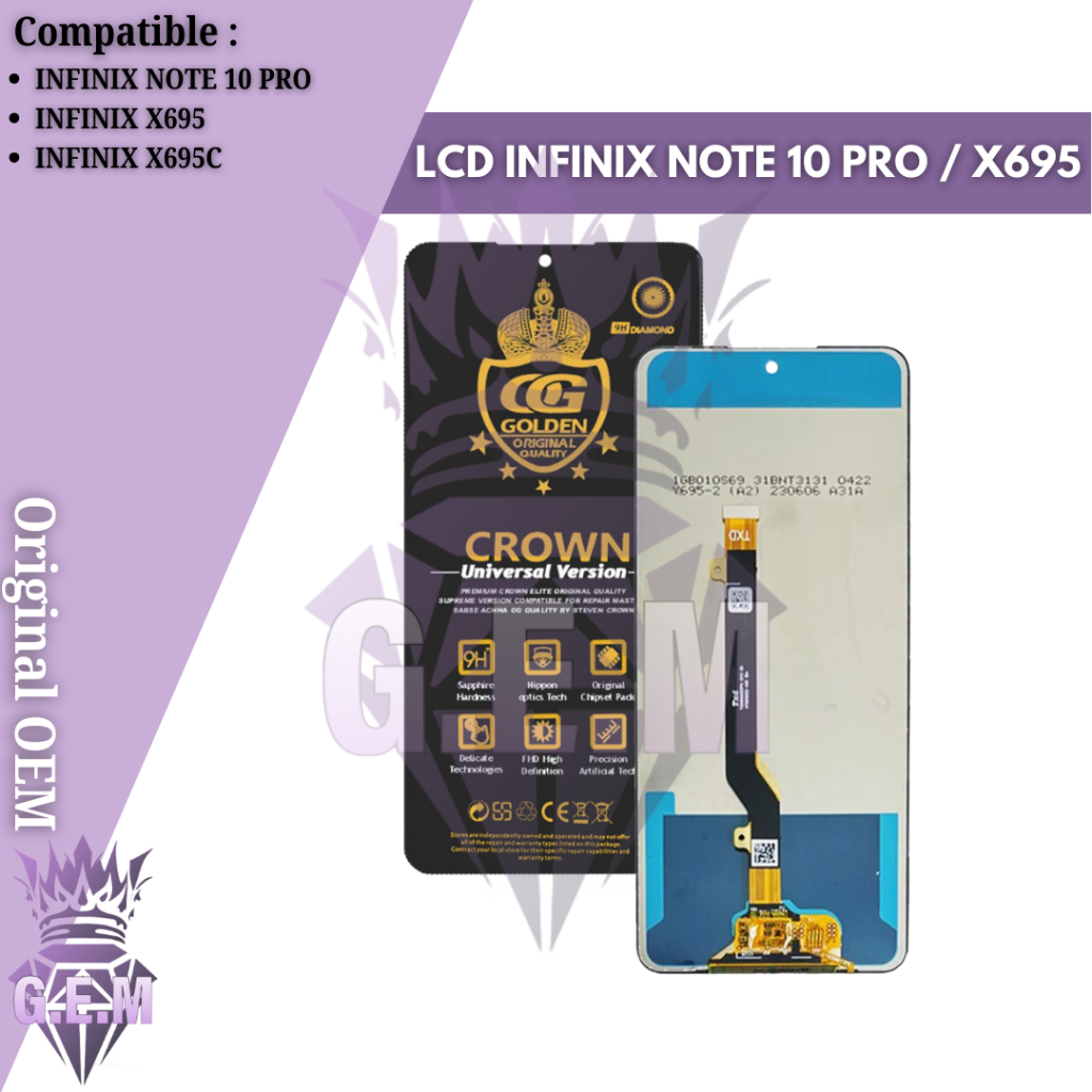 Jual LCD INFINIX NOTE 10 PRO X695 X695C NFC TOUCHSCREEN FULLSET ...