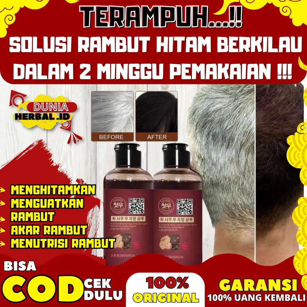 Jual Sampo Shampoo Shampo Penghitam Rambut Uban Menghitamkan Rambut ...