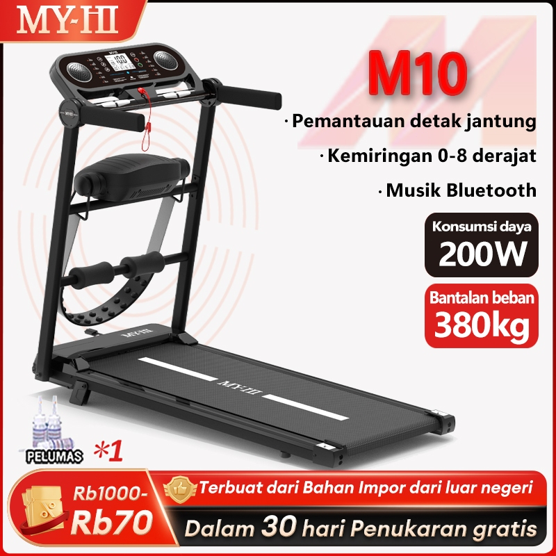 Jual MY-HI Treadmill electric low watt BB 480kg M10 Treadmill Portable ...
