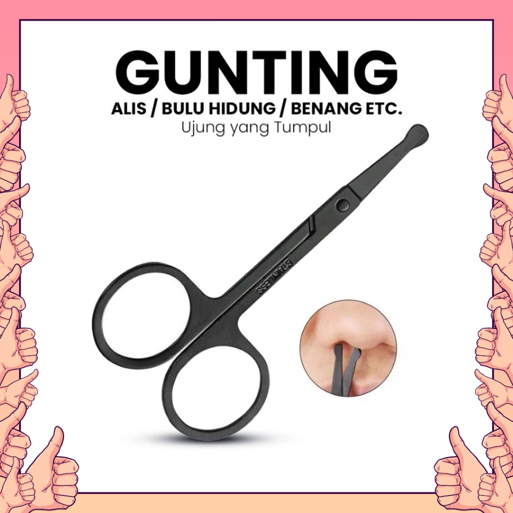 Jual Gunting Bulu Hidung Ujung Bulat Gunting Cukur Nose Hair Scissor ...