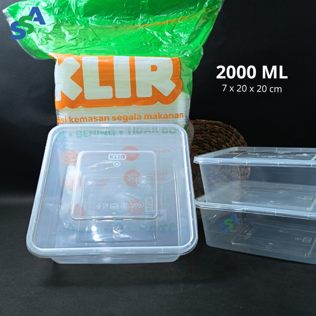 Jual THINWALL KLIR SQUARE 2000 ML ISI 25 PCS / THINWALL BERBAGAI BENTUK ...
