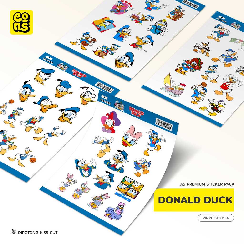 Jual Stiker Pack DONALD DUCK Waterproof Aesthetic- untuk Laptop, Motor ...