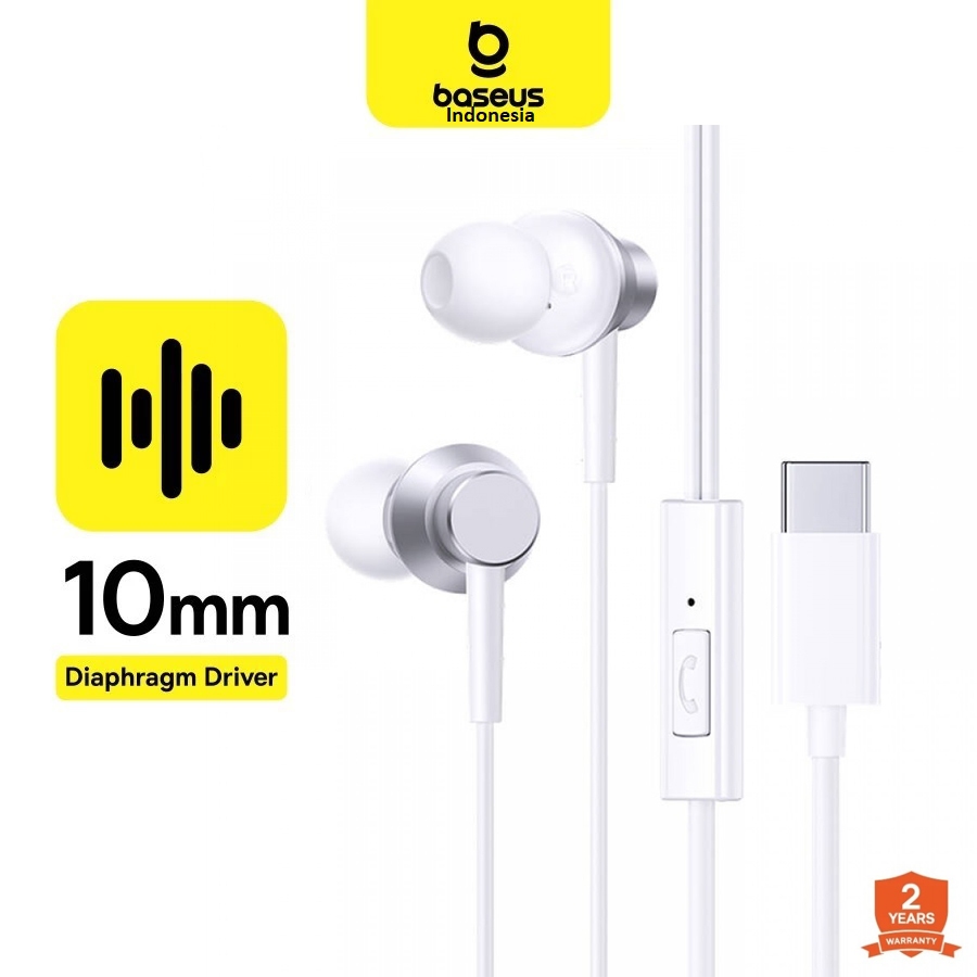 Jual Baseus Headset TYPE C Encok CZ11 Earphone Wired With Microphone ...