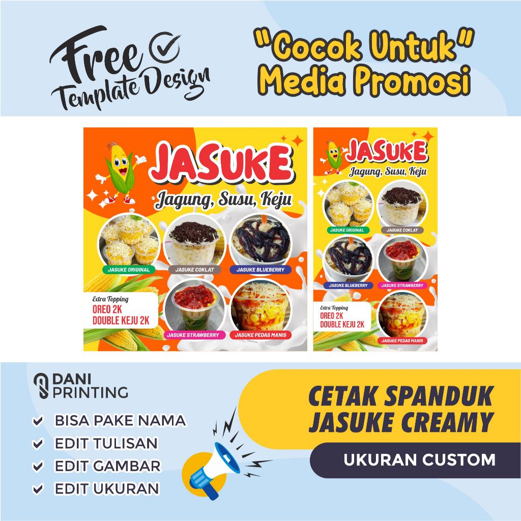 Jual Banner Spanduk - Jasuke Creamy - Custom Bisa Di Edit | Shopee ...