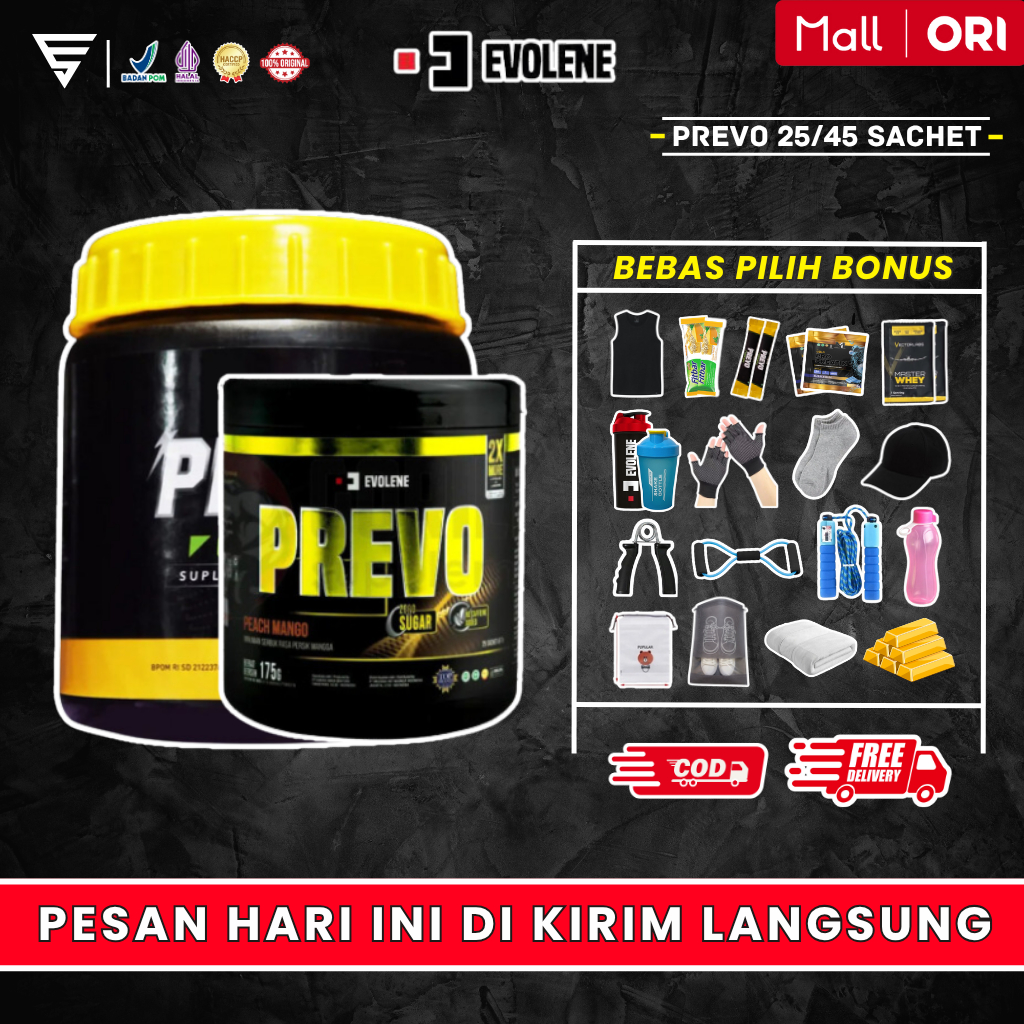 Jual Evolene new prevo preworkout PWO Energy Drink (45 sachet) | Shopee ...