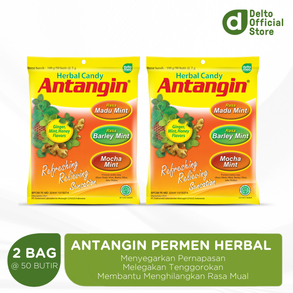 Jual Antangin Permen Herbal Bag 50 Butir Aneka Rasa Madu Honey Barley ...
