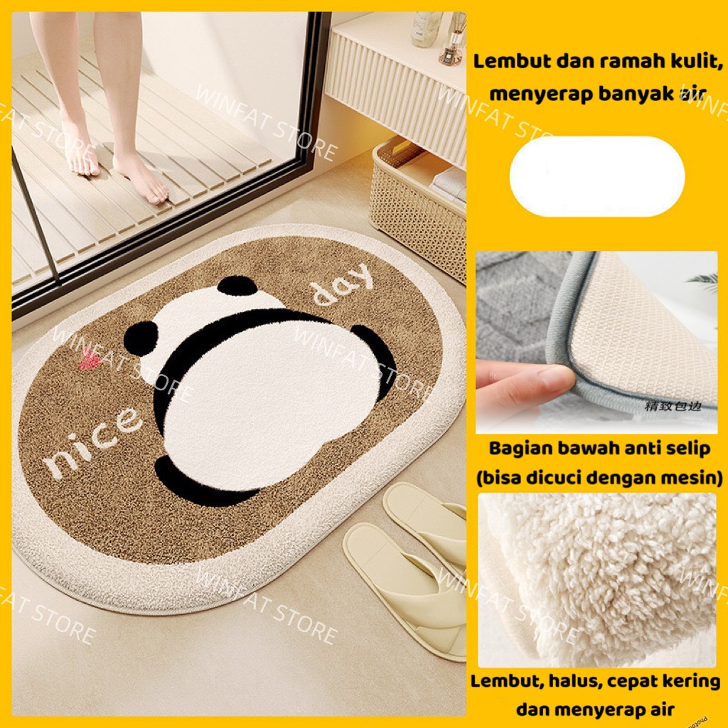 Jual Keset Kaki ATLAS Keset kaki lembut serap air bermotif lucu / Keset ...