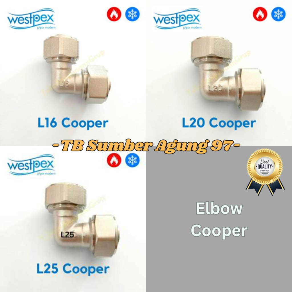 Jual Knee Sambung WESTPEX Kni Knie L / Fitting Pipa PEX Cooper L ...