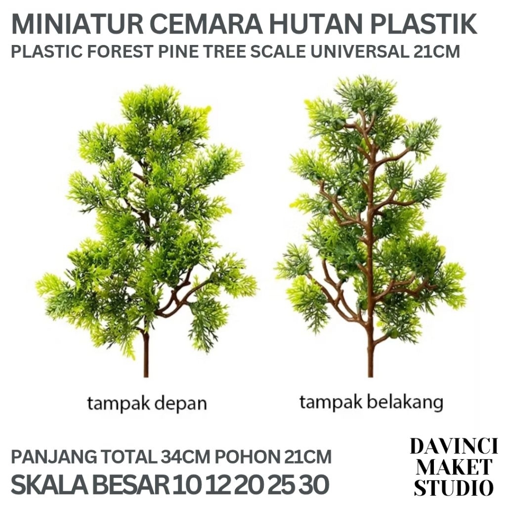 Jual (CHBIG) Miniatur Pohon Cemara Hutan Pinus Besar 21cm 34cm Plastik ...