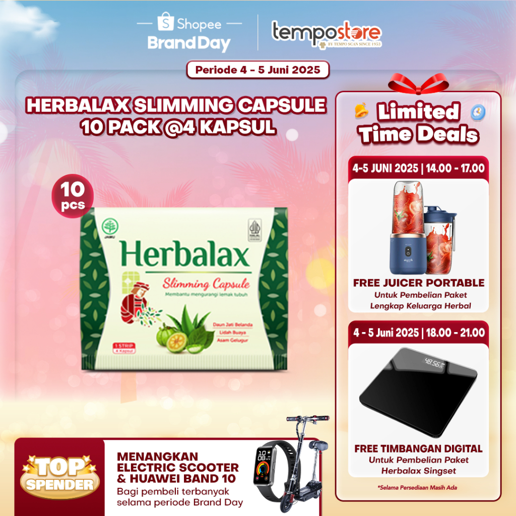 Jual Herbalax Slimming Capsule / 10 CC - Exp : 02.2026 | Shopee Indonesia