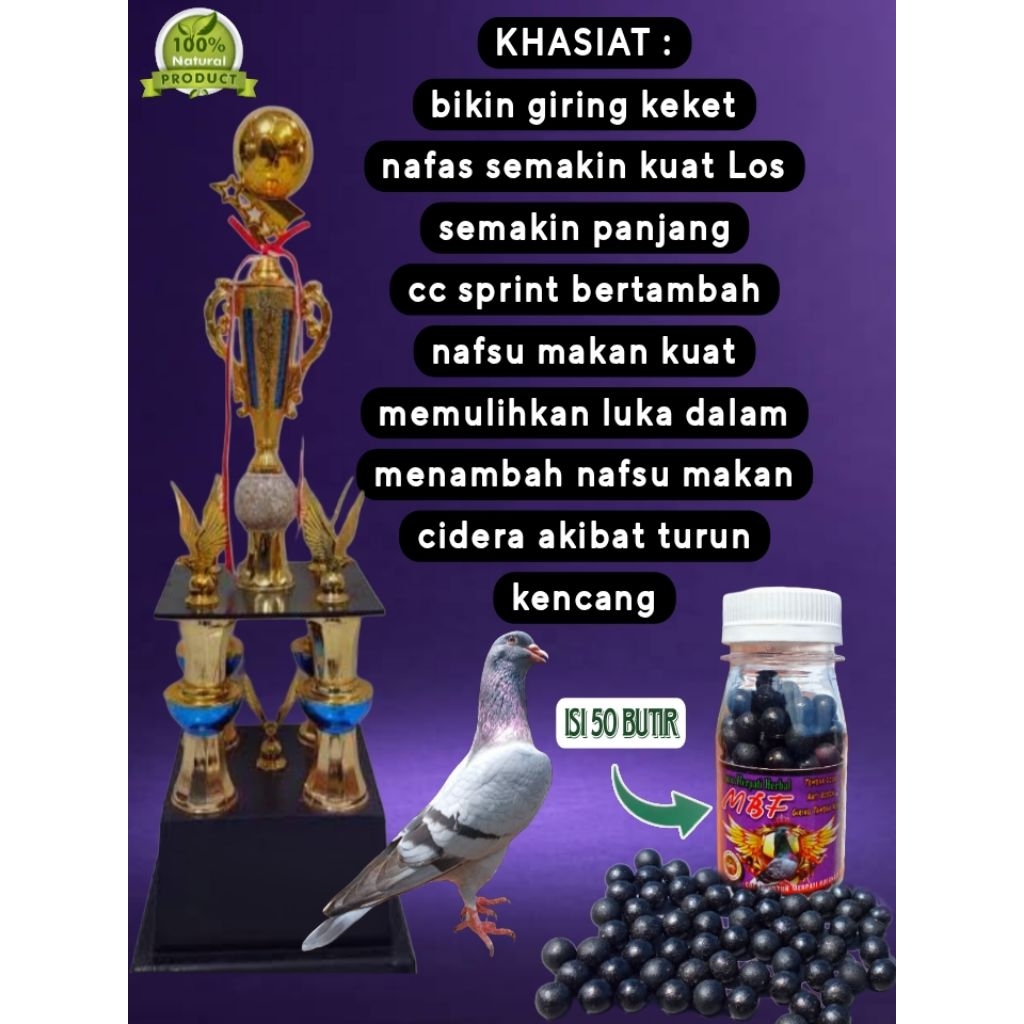 Jual JAMU MERPATI MBF ISI 50 BUTIR SUPER GIRING KERAS KEKET GIRING ...
