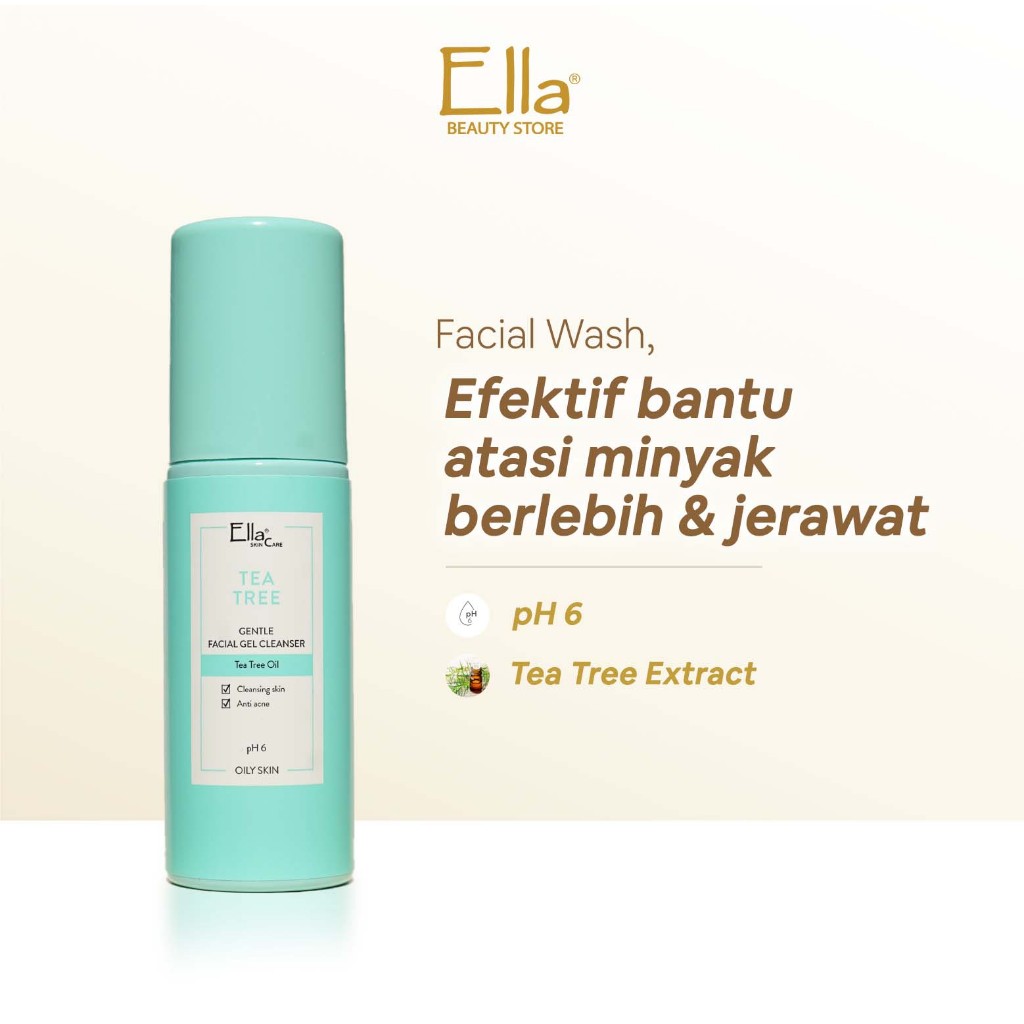 Jual Ella Skincare GENTLE FACIAL GEL CLEANSER BOTANICAL TEA TREE Anti ...