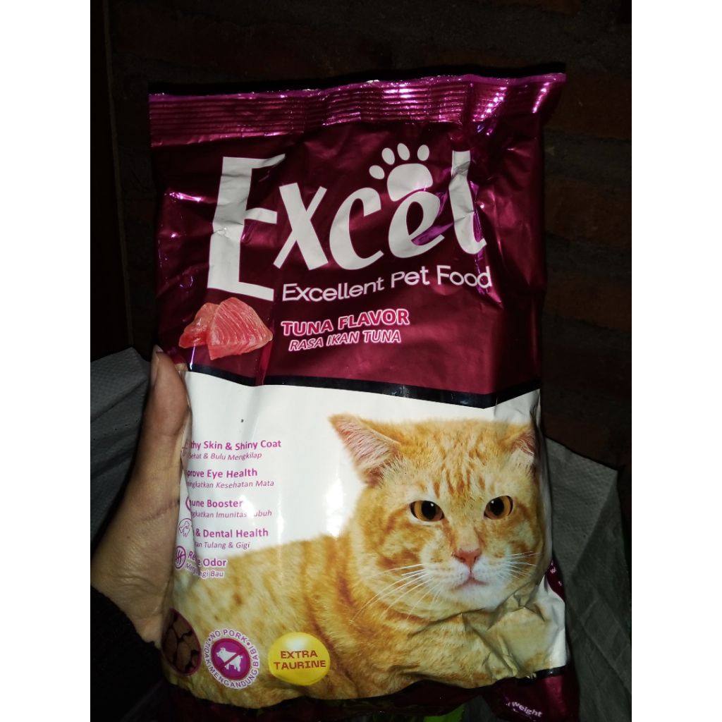 Jual makanan kucing excel chicken & tuna flavour 500g | Shopee Indonesia