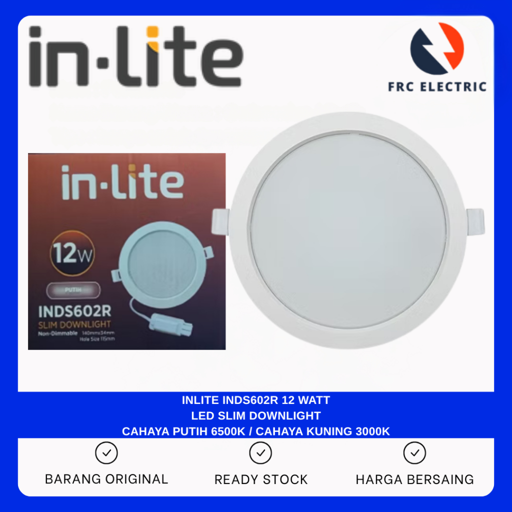 Jual InLite INDS602R 12 Watt - Lampu Downlight 12 Watt - Lampu Plafon Inbow - Lampu Plafon Bulat ...