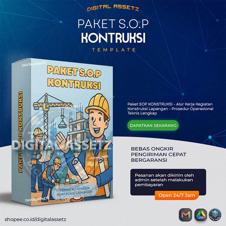 Jual Paket SOP KONSTRUKSI - Alur Kerja Kegiatan Konstruksi Lapangan ...
