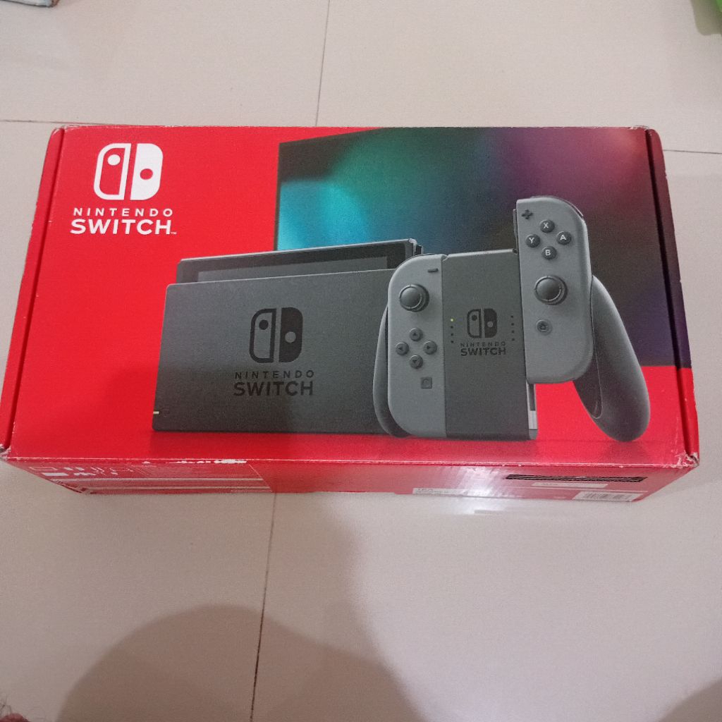 Jual Nintendo Switch V2 Grey Fullset Minus Banned | Shopee Indonesia