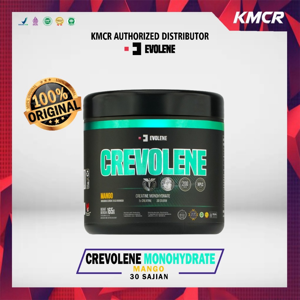 Jual EVOLENE CREVOLENE MONOHYDRATE 30S EVO CREATINE POWDER - KMCR ...