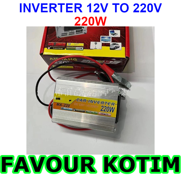 Jual POWER INVERTER 220W DC 12V TO AC 220V 500 WATT PENGUBAH ARUS DC KE ...