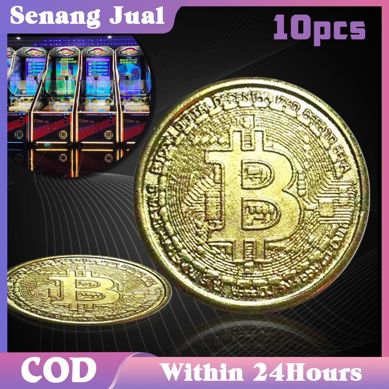 Jual Isi 10 BTC Koin Peringatan / Koin Game Tem / Gold Plated Bitcoin ...
