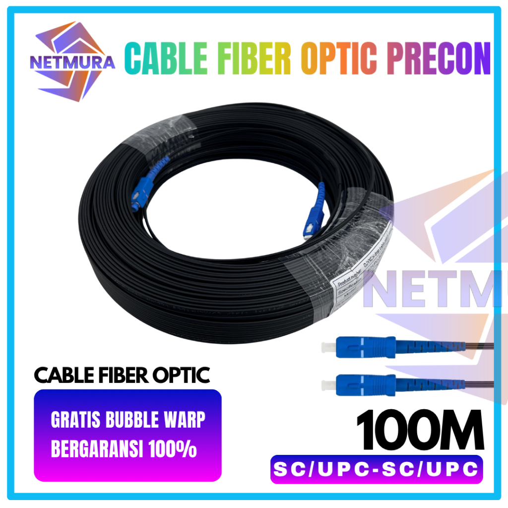 Jual Kabel FO Dropcore 100 Meter Siap Pakai - FTTH Dropcore 1 Core ...