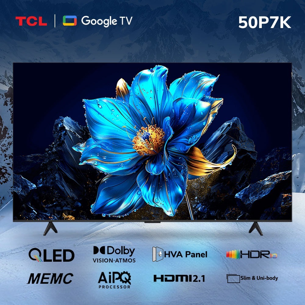 Jual TV TCL 50P7K QLED 50 Inch Direct LED Smart Google TV 4K UHD+Palet ...