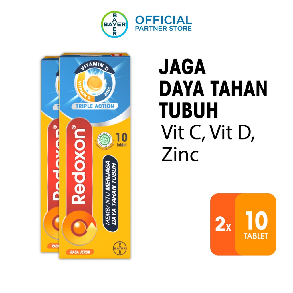 Jual Redoxon Vitamin C, D, dan Zinc Rasa Jeruk Untuk Jaga Daya Tahan ...