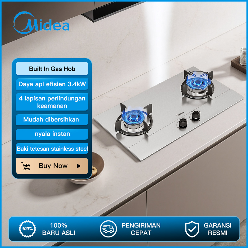 Jual Midea 3.4kW Built In Gas Hob MGH-Q216-ID | Shopee Indonesia