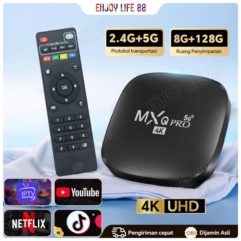 Jual Android TV Box 4K HD Smart Set Top Box 2.4GHz/5G Dual-WIFI ...