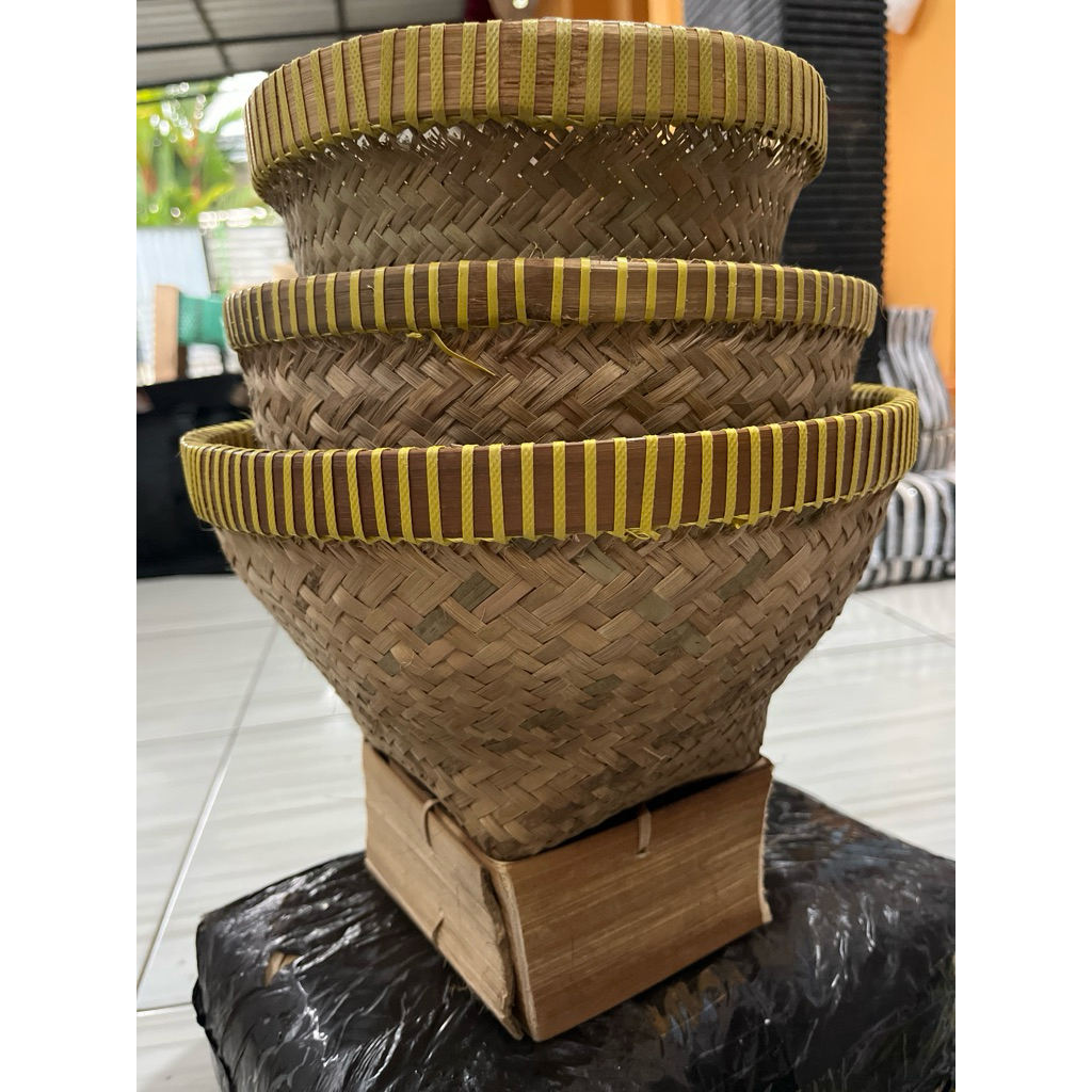 Jual WAKUL BAMBU 20CM 22CM 23CM 25CM BAKUL BAMBU BOBOKO CETHENG BAMBU ...