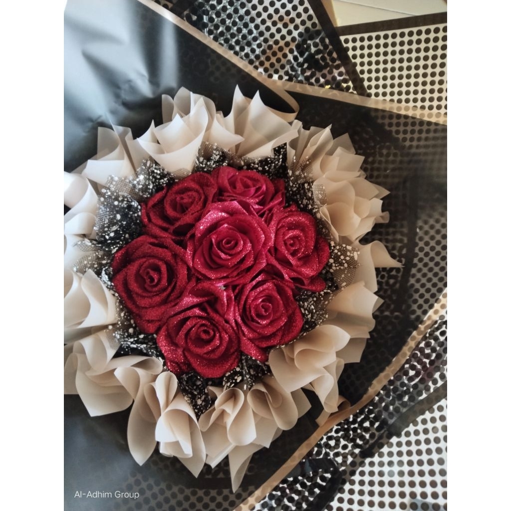 Jual bucket bunga satin bisa request warna | Shopee Indonesia