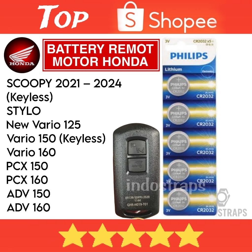 Jual Baterai Remote VARIO 150 160 PCX 150 160 Batre Remote Kayless ADV ...