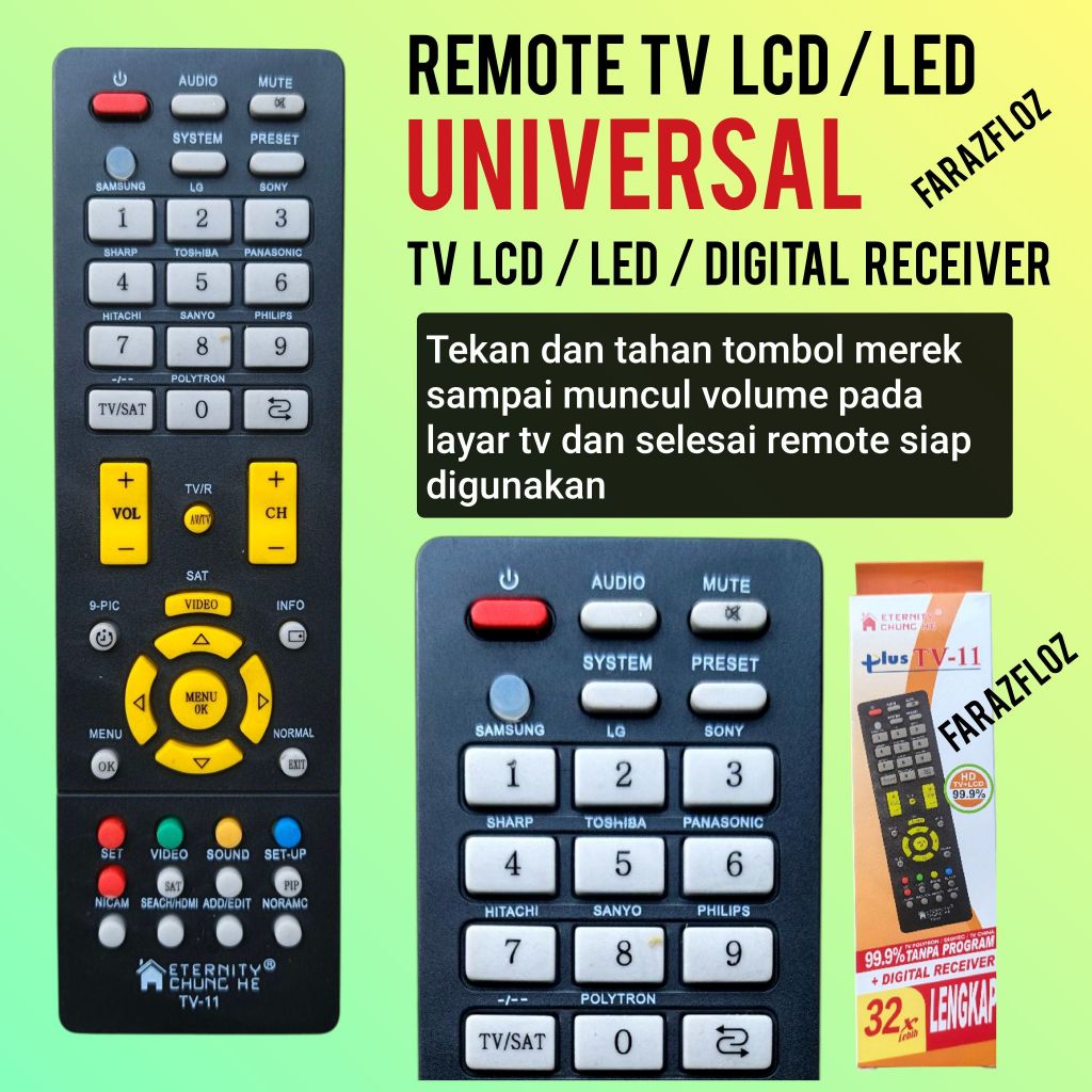 Jual Remote multi serba bisa universal tv lcd led tabung dan remot digital receiver | Shopee ...