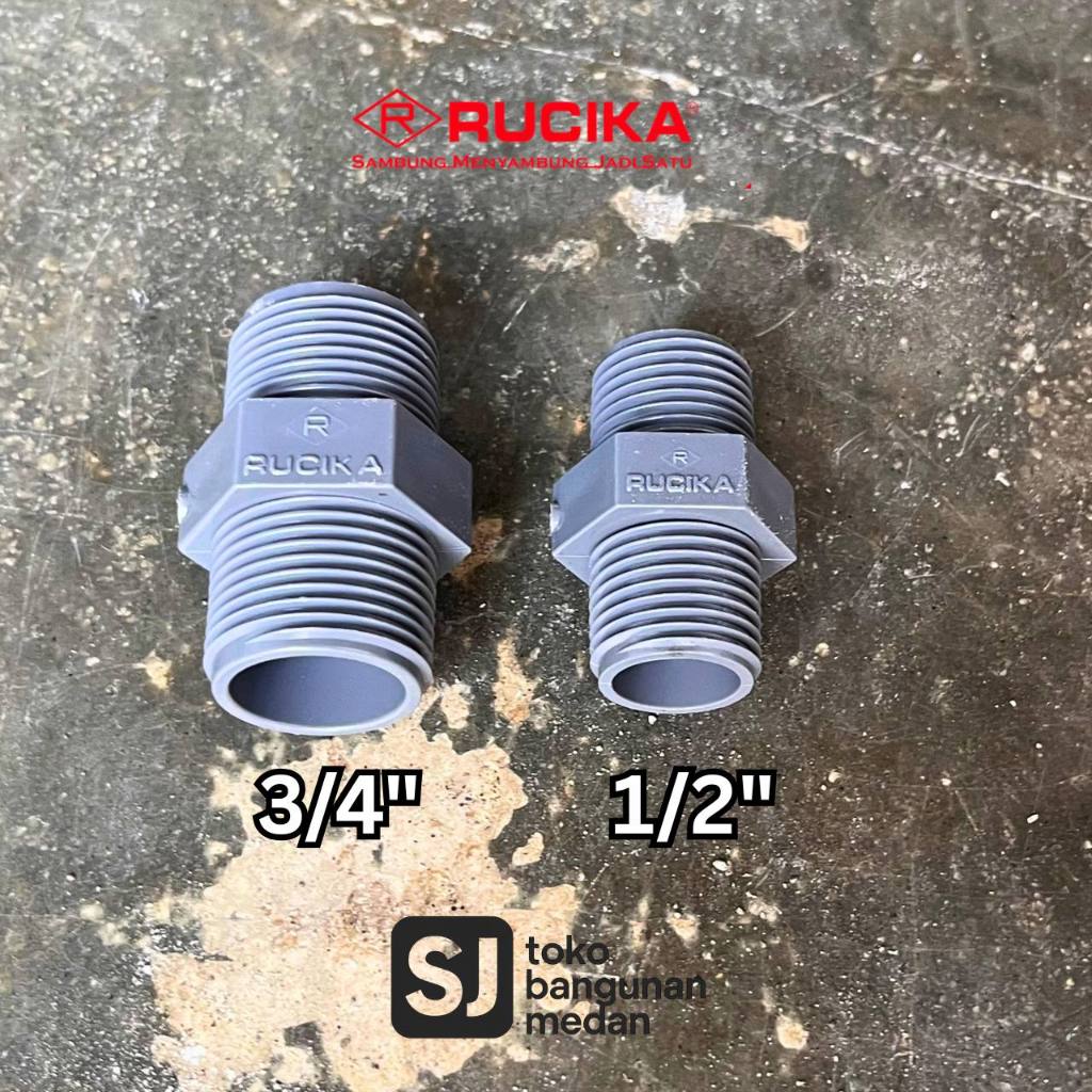 Jual Rucika Double Drat / Dobel Nipple - 1/2 & 3/4 inch | Shopee Indonesia