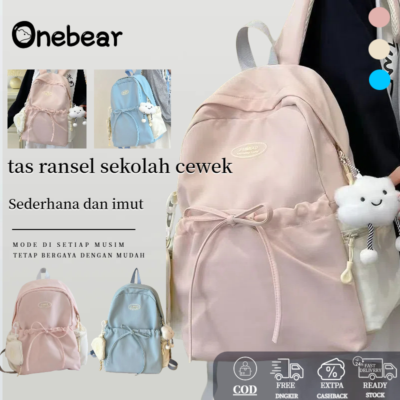 Jual Onebear Backpack lucu korea tas ransel traveling tas wanita import ...