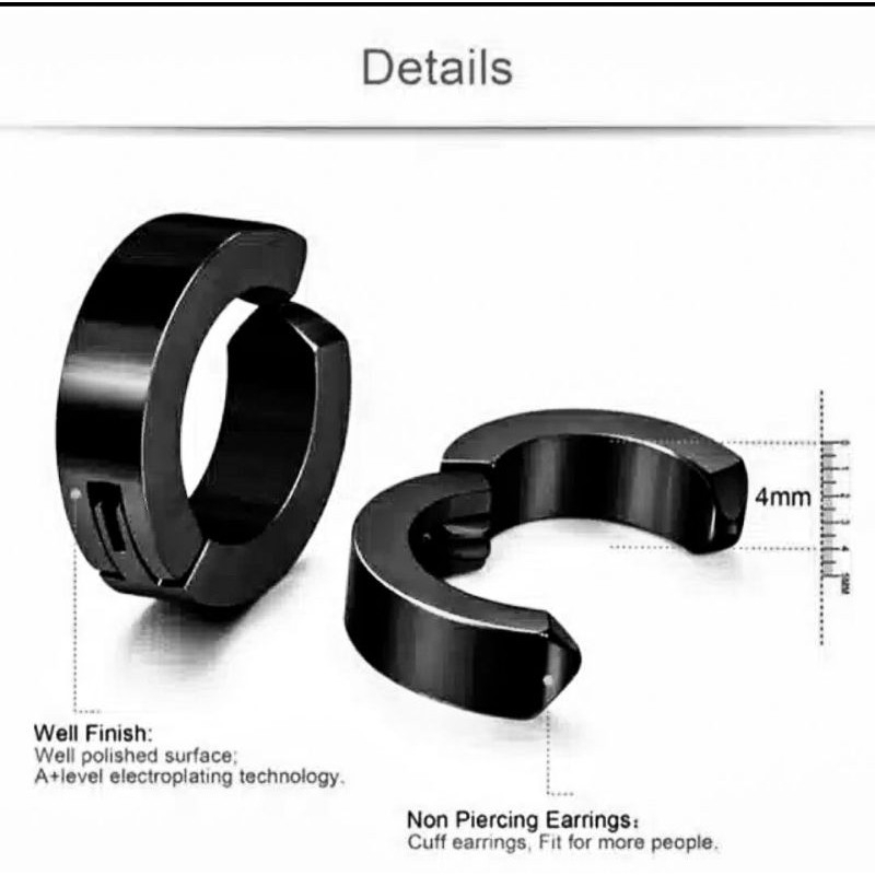 Jual Anting Jepit Pria -wanita/Anting Promo Polos/Anting Simpel/Anting ...