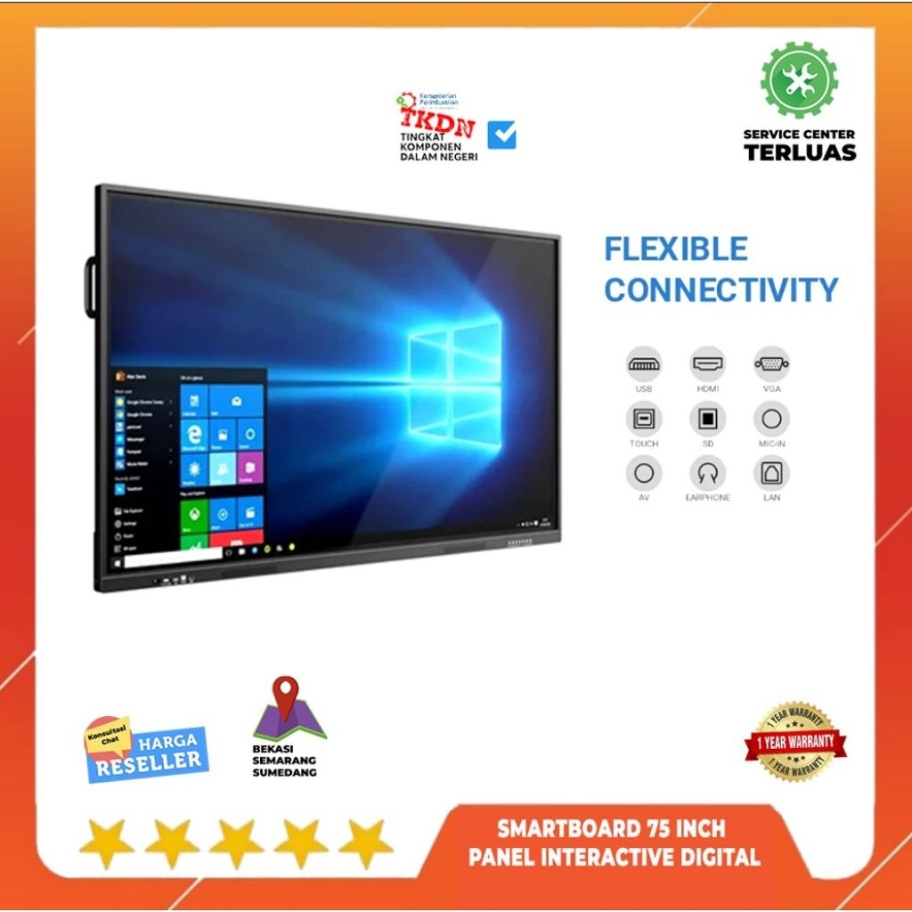Jual Smartboard Interactive Flat Panel 75 Inch + Standing Bracket ...