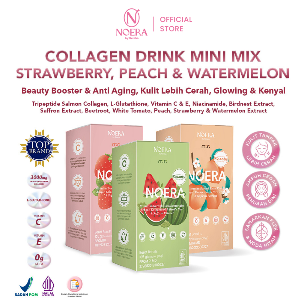 Jual Noera Bundling 3 Box Collagen Drink Mini Improve Formula | Shopee ...