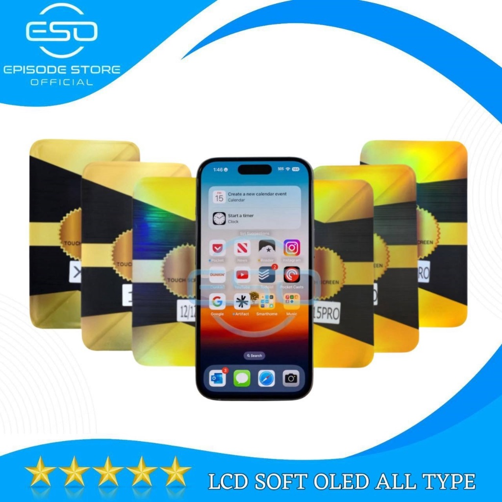 Jual Lcd + Touchscreen Soft Oled 15/15 Plus/15 Pro/15 Pro Max New ...