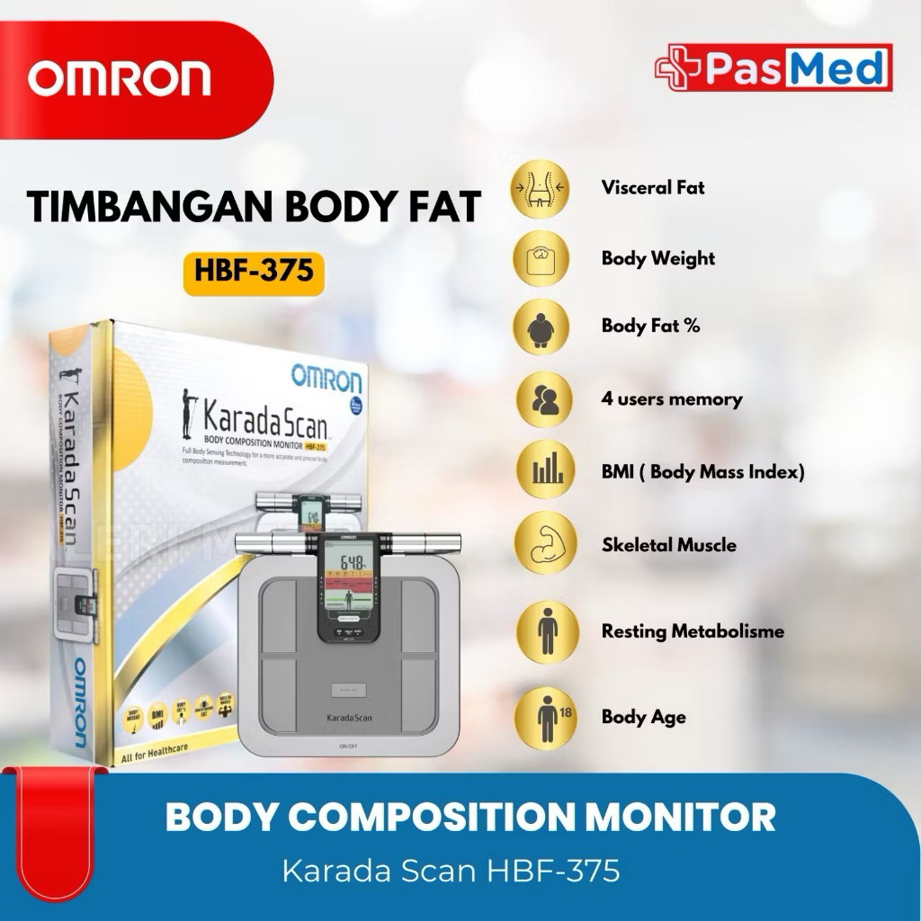 Jual OMRON KARADA SCAN HBF-375 TIMBANGAN BADAN DIGITAL BODY COMPOSITION ...